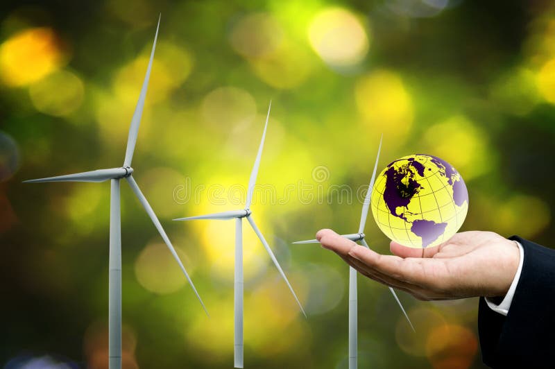 Wind Energy for Sustainable Business Stock Image - Image of electricity ...