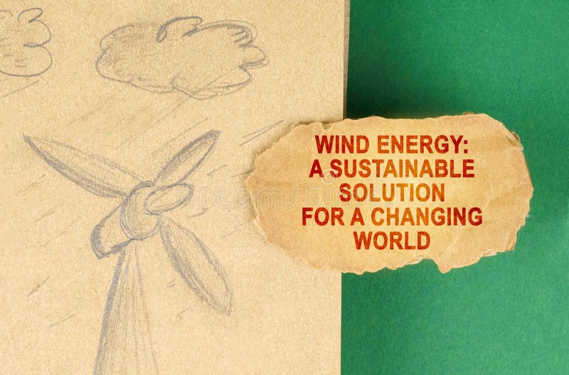 Wind Energy a Sustainable Solution for a Changing World Stock Image ...