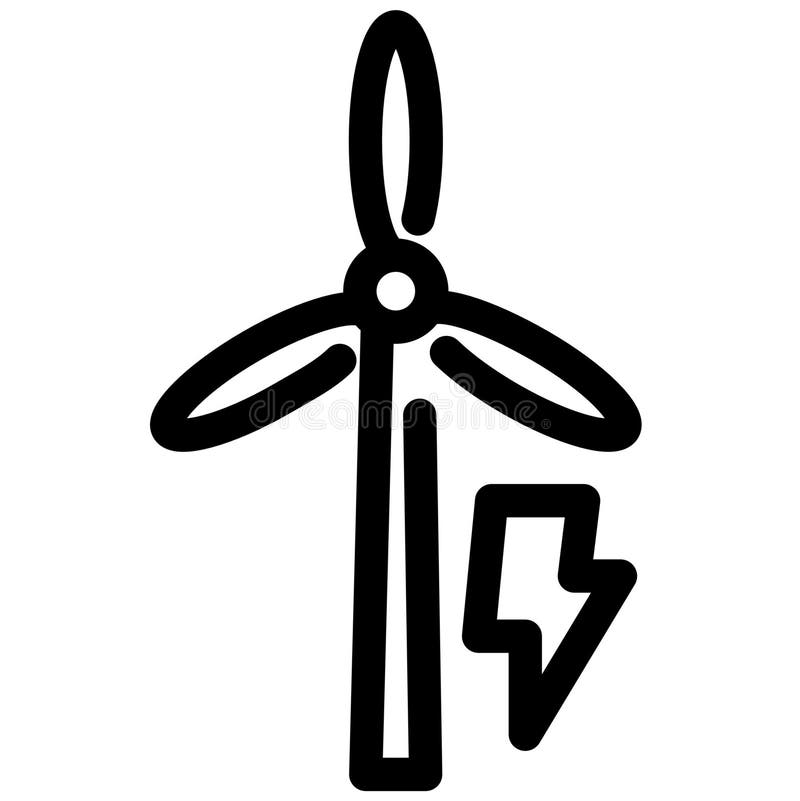 Wind Energy Symbol - Renewable Energy, Sustainability and Ecology Icon ...
