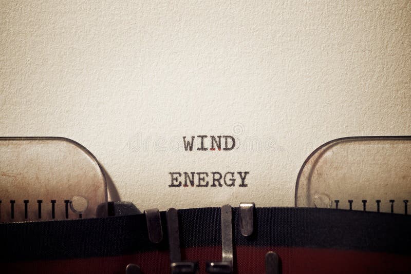 Wind energy text stock photo. Image of sentence, text - 210882874