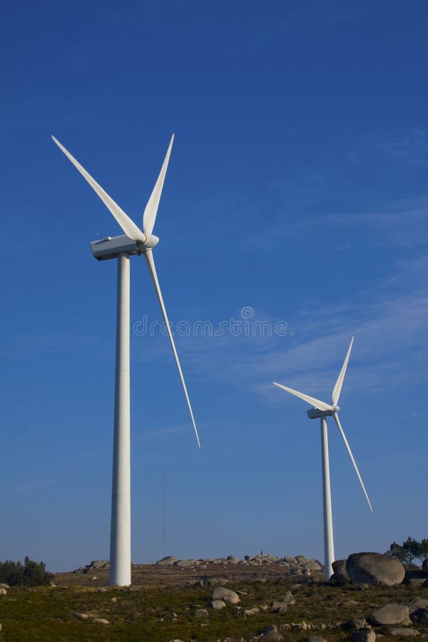 Wind Energy Turbine Power Station Stock Photo - Image of conservation ...