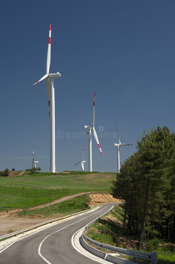 Wind energy,white turbine stock photo. Image of renewable - 25503512