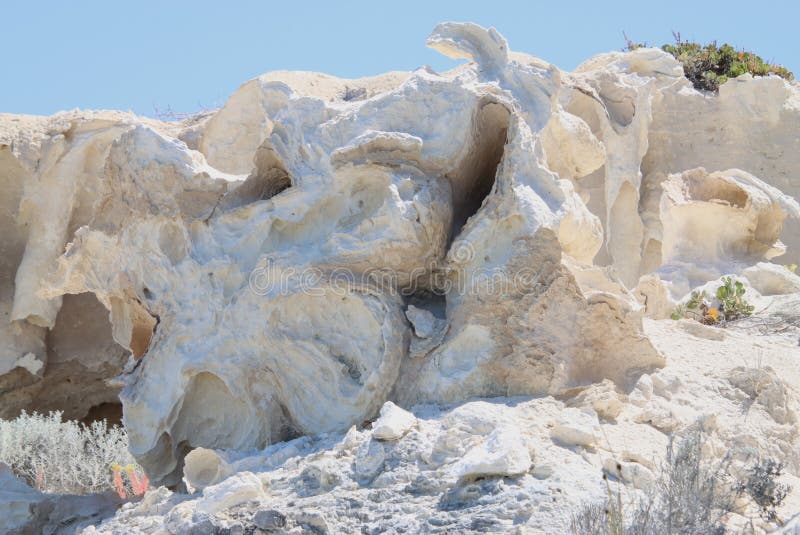 A Natural Wind Eroded Limestone Sculpture Stock Photo - Image of wind ...