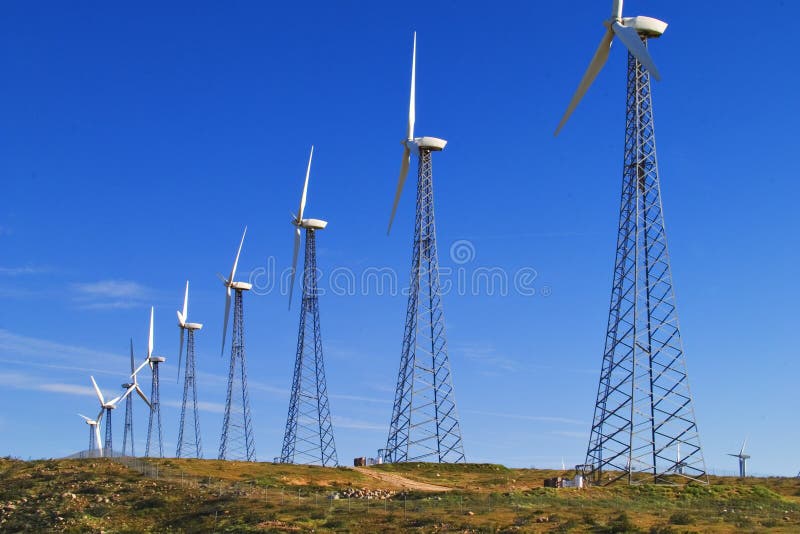 Wind Farm stock photo. Image of electricity, turbines - 1129778