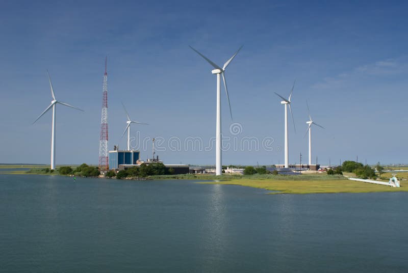 Windmill Turbine Wind Green Energy by Farm Stock Image - Image of silos ...