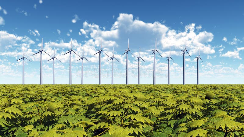 Wind Farm stock illustration. Illustration of turbine - 43328733