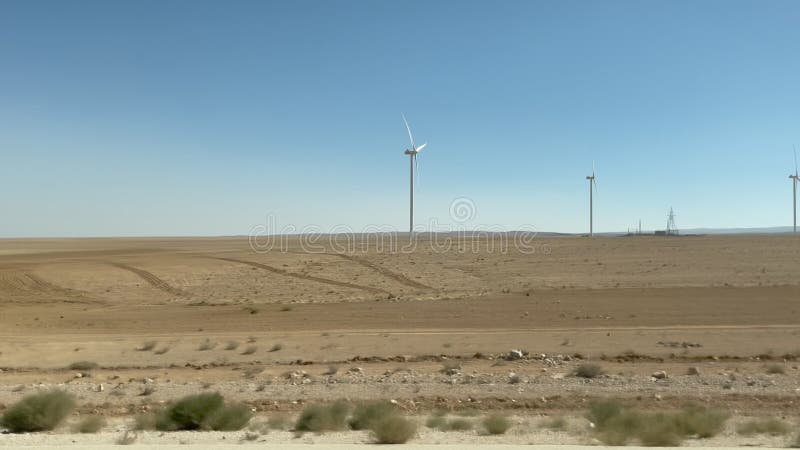 Wind farm desert stock footage. Video of turbine, industrial - 255949288