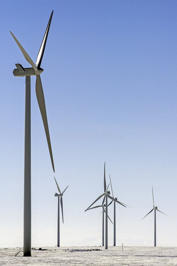 A Wind Farm in Eastern Colorado Stock Photo - Image of parkers ...