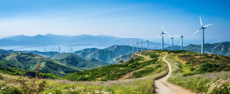 Wind Farm Eco Field High Quality Photo Stock Photo - Image of circuit ...