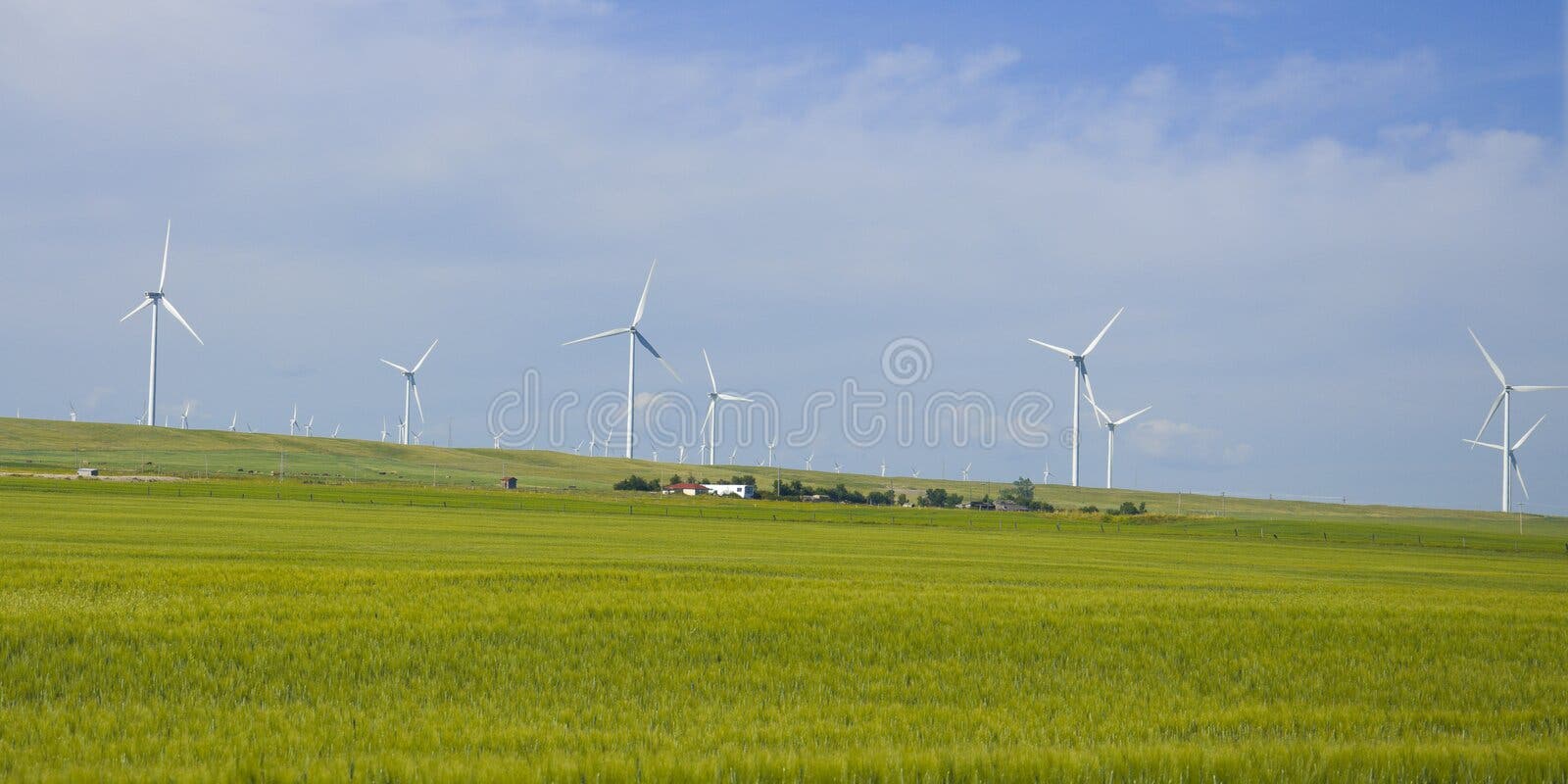 Wind Turbines and Electricity Pylons Stock Photo - Image of global ...