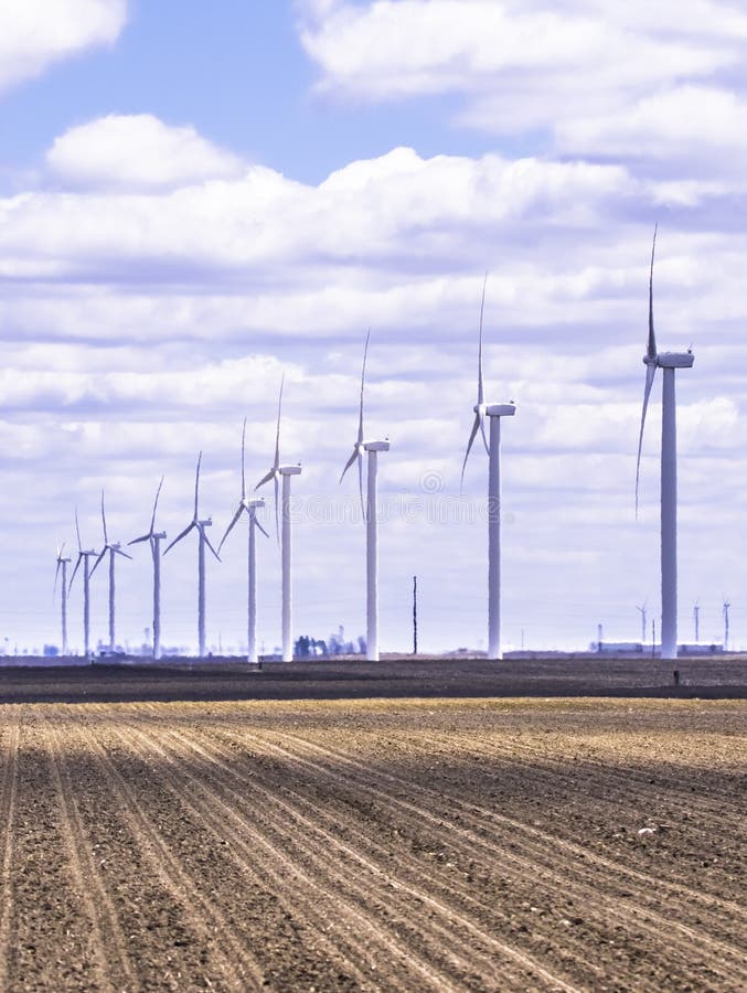 Wind Farm and Farming stock photo. Image of power, conservation - 115910116
