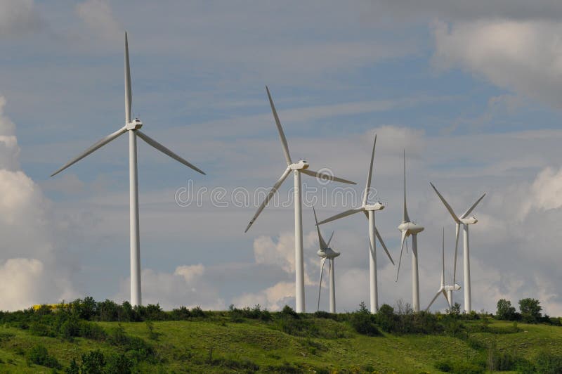 Wind farm on the hill stock photo. Image of farm, generator - 7106332