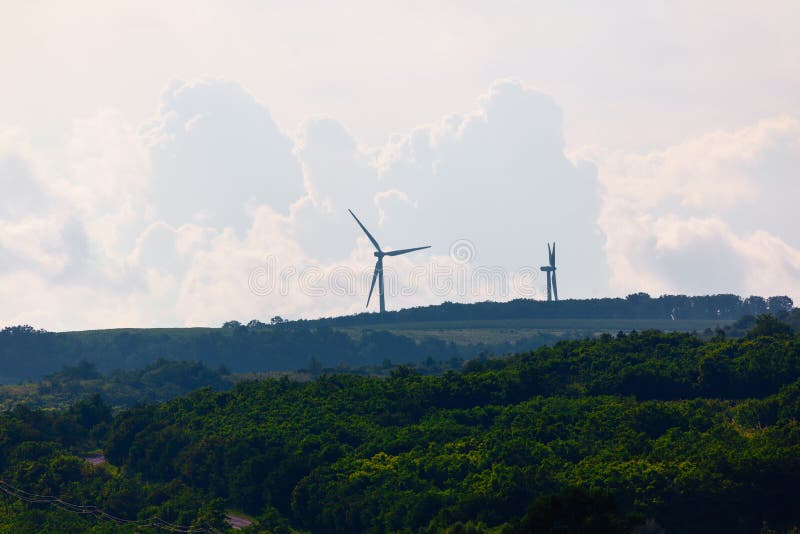 Hill Wind Farm stock photo. Image of electric, environmental - 232567990