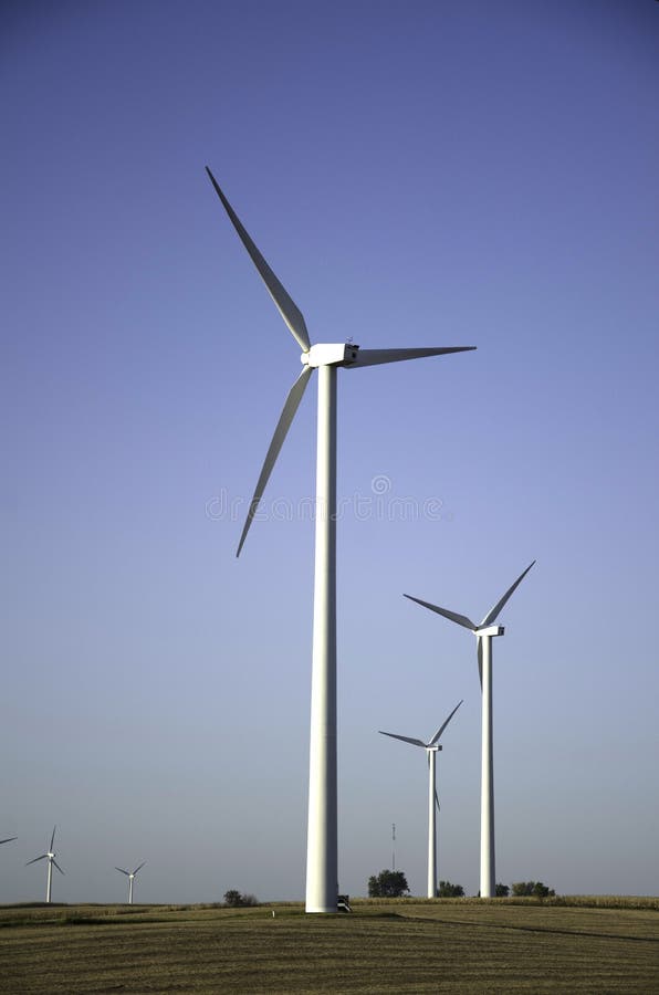 Wind farm in the midwest stock image. Image of electricity - 22682965