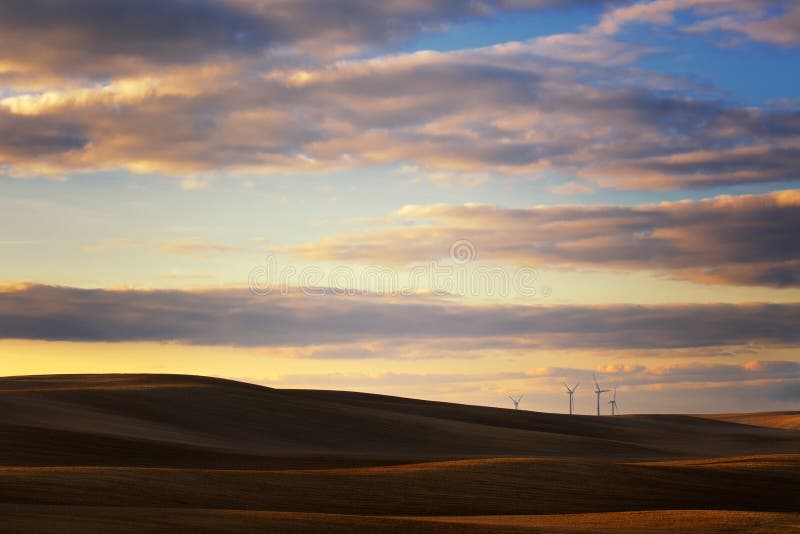 Undulating Farm Hills of Brown, Green and Yellow Color. Freshly ...