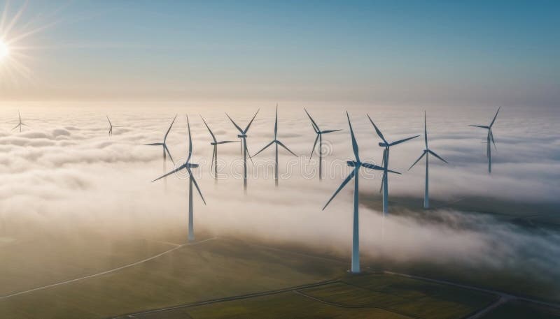 Wind Farms Alternative Energy Sources. Ai. Ai Generated Stock ...