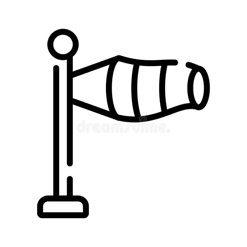 A Wind Flag Indicating Wind Speed and Direction, Commonly Used in ...