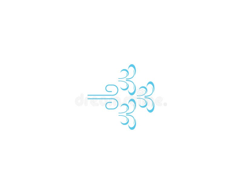 Wind Flat Line Logo Template Vector Illustration Stock Illustration ...
