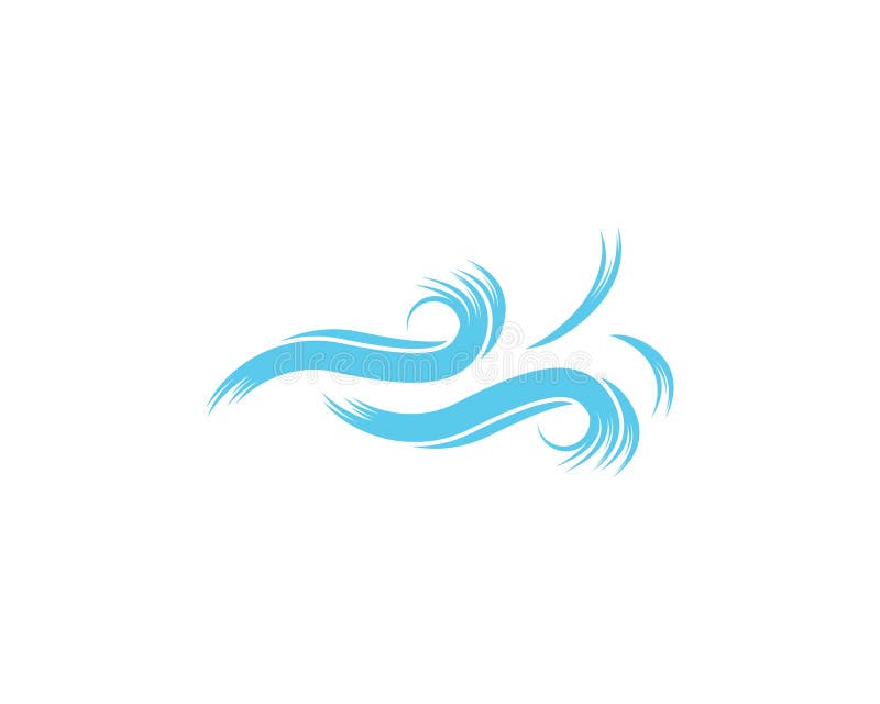 Wind Flat Line Logo Template Vector Illustration Stock Illustration ...