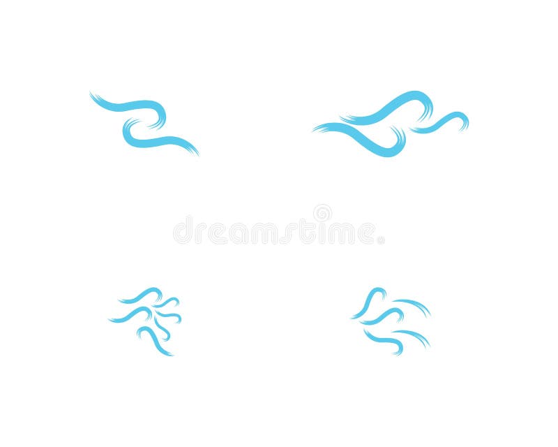 Wind Flat Line Logo Template Vector Illustration Stock Illustration ...