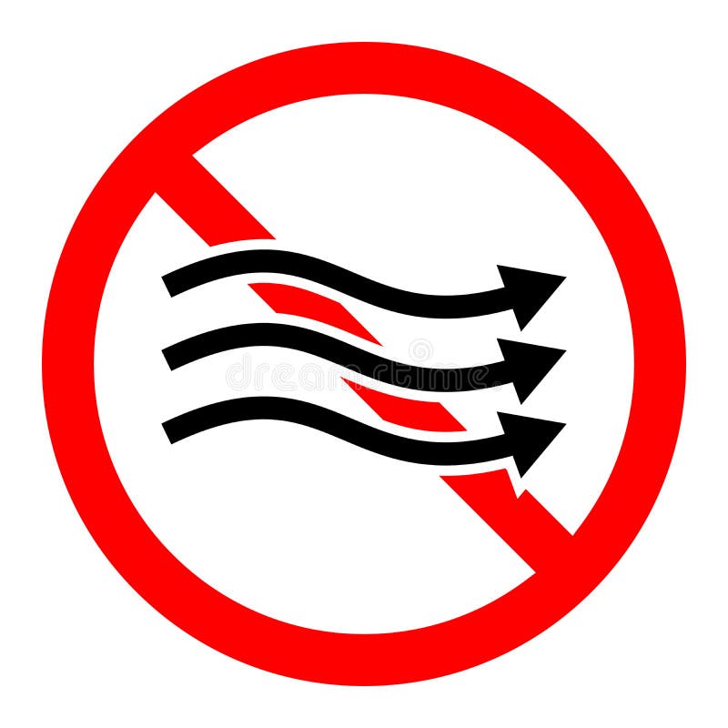 Wind are Forbidden. Stop Wind Icon. No Wind Icons Stock Vector ...