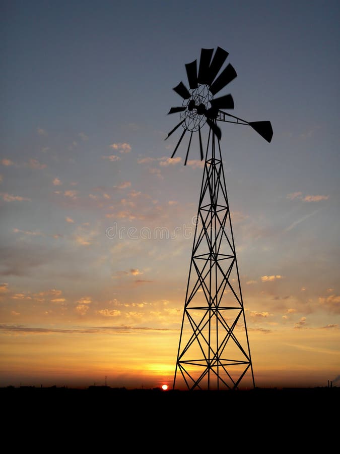 Old Windmill & Farm House Stock Photo - Image of field, culture: 5765610
