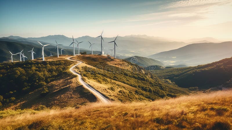 Wind Generator in the Field, Electrical Installation or Windmill for ...