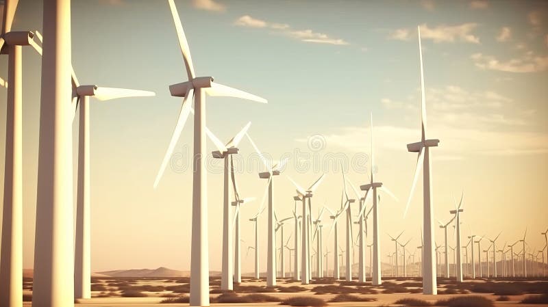 Wind Generator in the Field, Electrical Installation or Windmill for ...