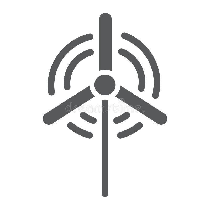 Wind Generator Thin Line Icon, Ecology and Energy, Wind Turbine Sign ...