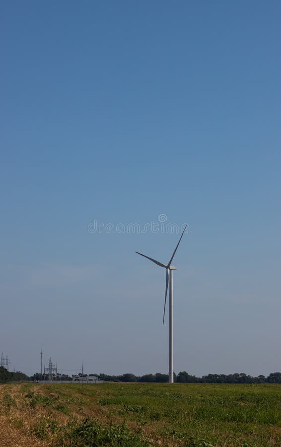 Wind Generator Installed in the Middle of Nature Stock Image - Image of ...