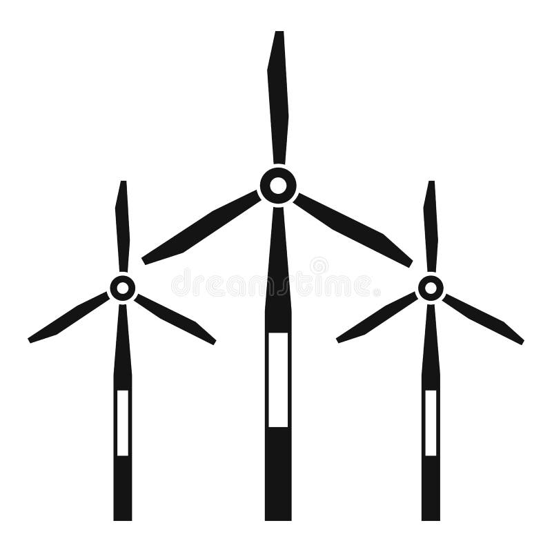 Wind Farm Turbines Icon Stock Illustrations – 619 Wind Farm Turbines ...