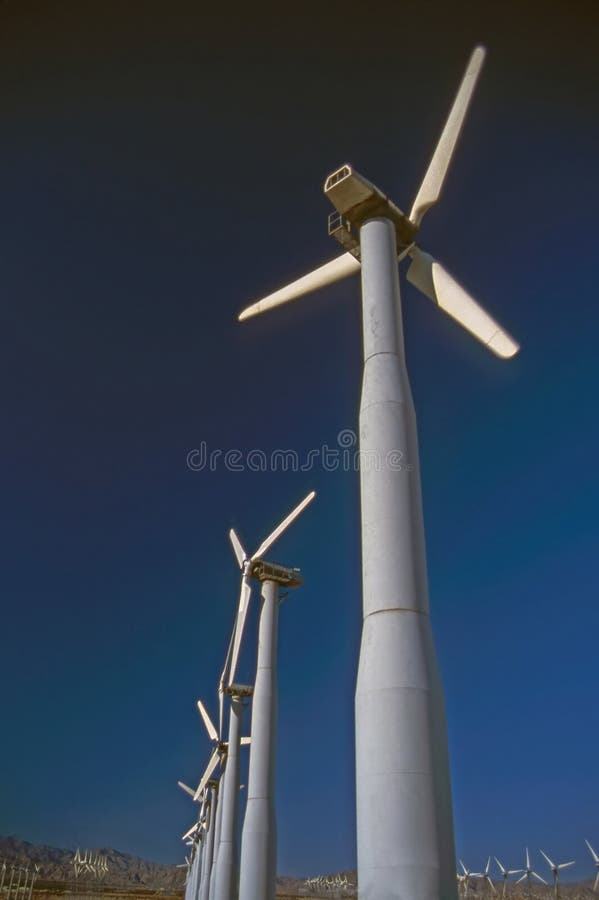 Wind generators stock image. Image of tower, desert, generators - 73793649