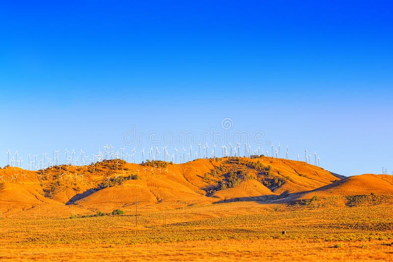 Wind Generators in the Endless Fields Stock Image - Image of nature ...