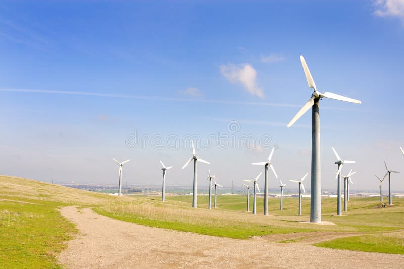 Wind generators farm stock image. Image of resource, generate - 21639769