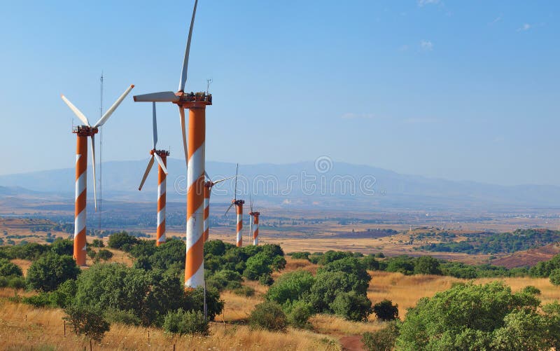 Wind Generators in the Golan Heights Israel Stock Photo - Image of huge ...