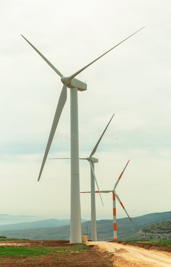 Wind Generators on Mount Gilboa Stock Image - Image of turbine ...