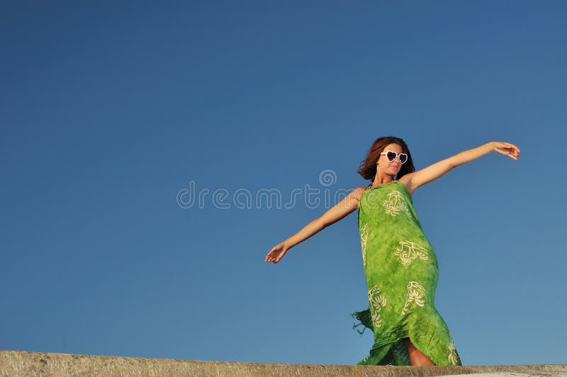 Wind girl stock image. Image of fashion, outdoor, adult - 10718167