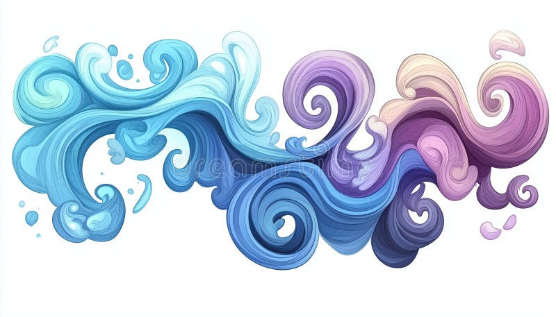 Wind Gradient Doodle stock illustration. Illustration of whirl - 382264542