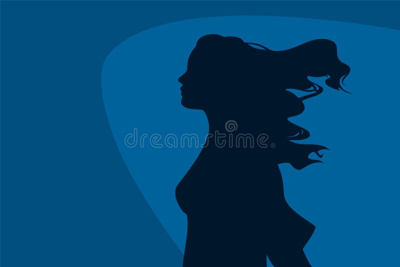 Girl Side Profile Wind