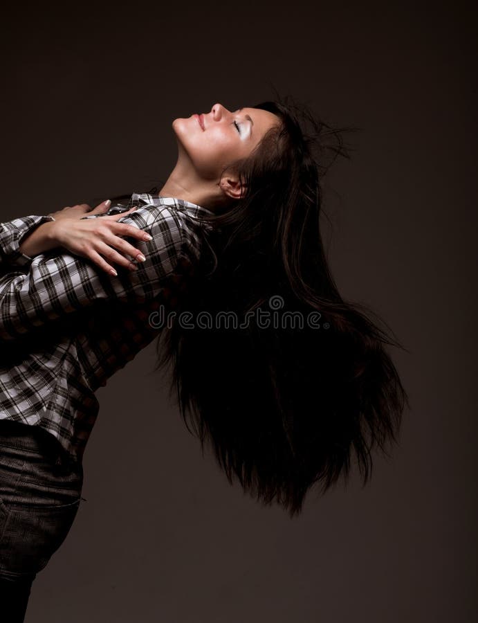 Wind in hair stock photo. Image of beauty, female, lifestyles - 100368276