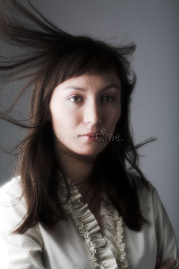 Wind in the hair stock photo. Image of long, action, hairstyle - 87244206