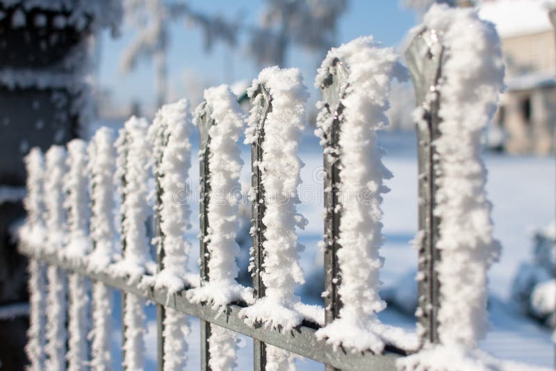 Wind ice fence stock photo. Image of metal, seasons, garden - 37484544