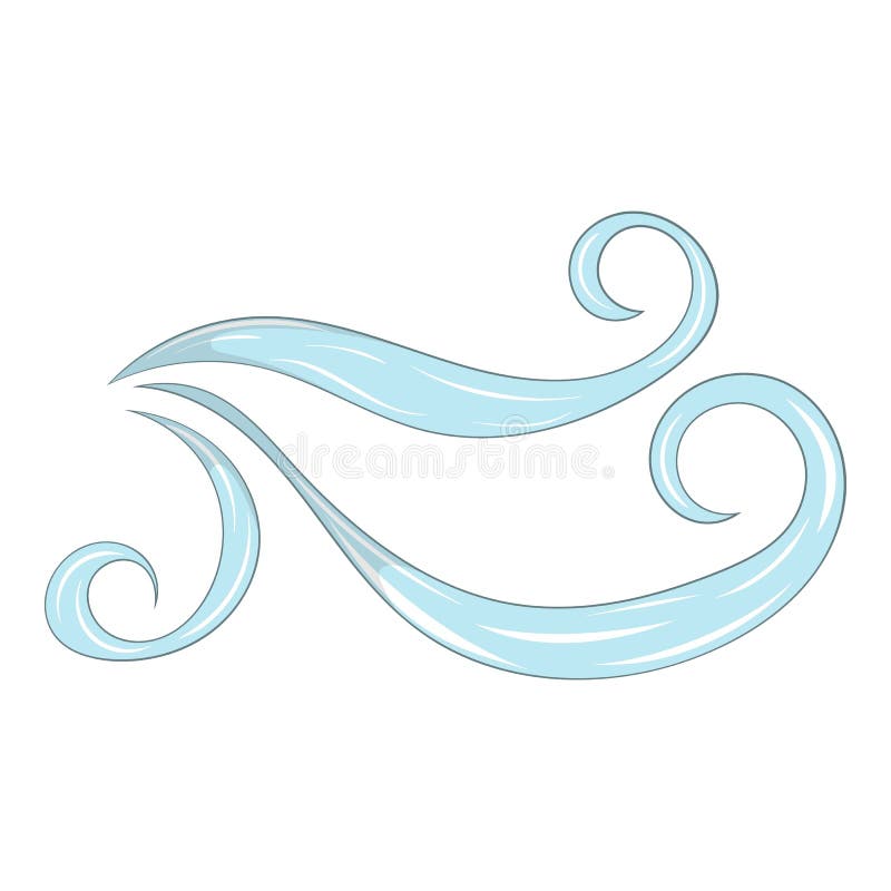 Wind icon, cartoon style stock vector. Illustration of cold - 79998408