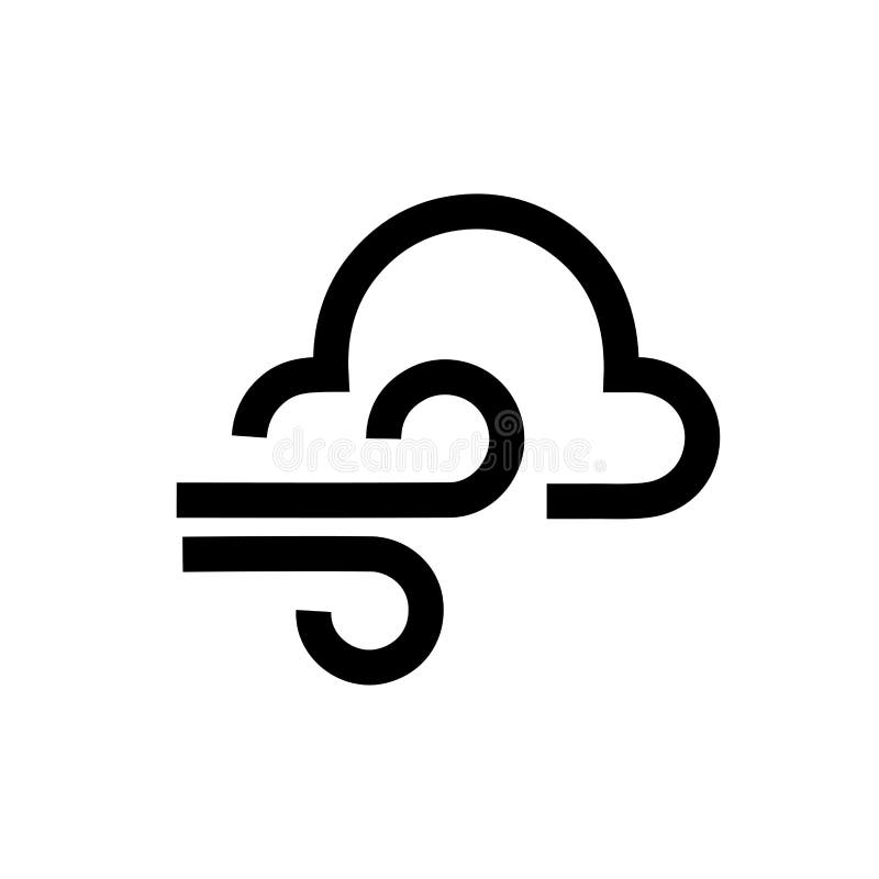 Wind Icon Flat Vector Template Design Trendy Stock Vector ...