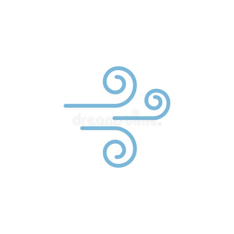 Wind Icon. Flat Wind Icon. Wind Vector on White Background Stock ...