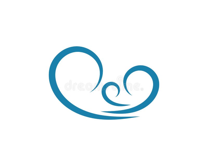 Wind Icon Logo Vector Illustration Stock Vector - Illustration of ...