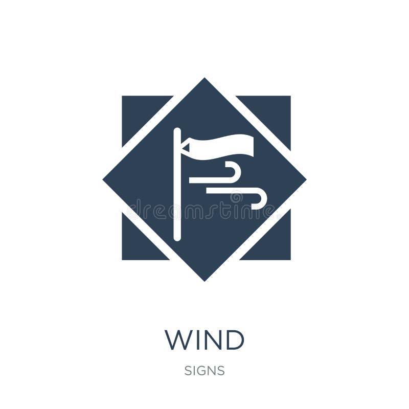 Wind Icon in Trendy Design Style. Wind Icon Isolated on White ...