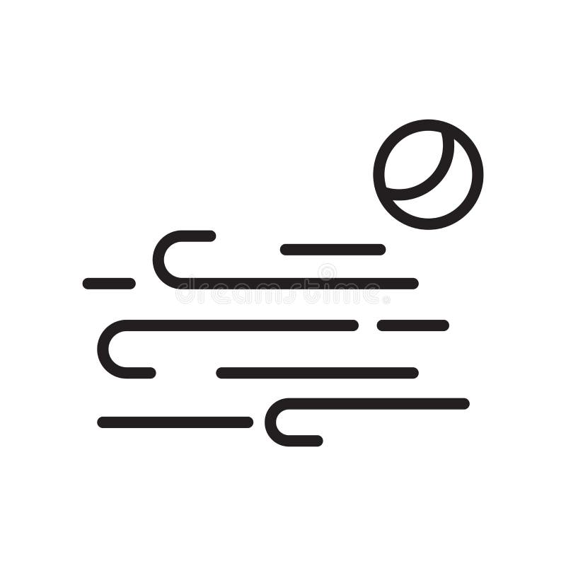 Wind Icon Vector Isolated on White Background, Wind Sign Stock Vector ...