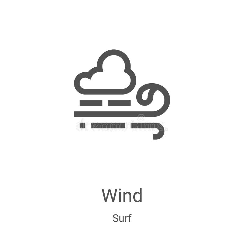 Wind Icon Vector from Weather Collection. Thin Line Wind Outline Icon ...