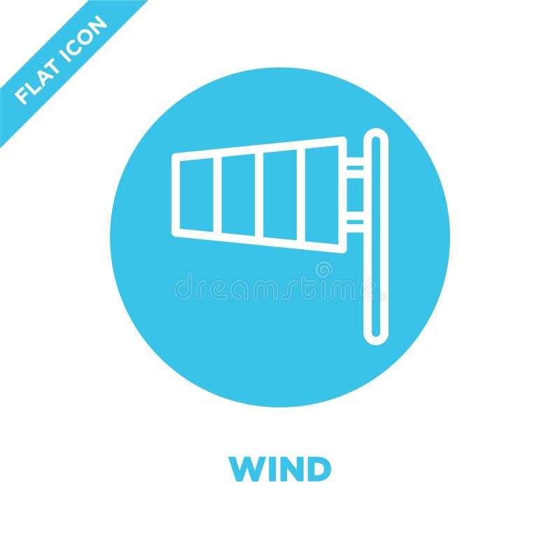 Wind Icon Vector from Weather Collection. Thin Line Wind Outline Icon ...